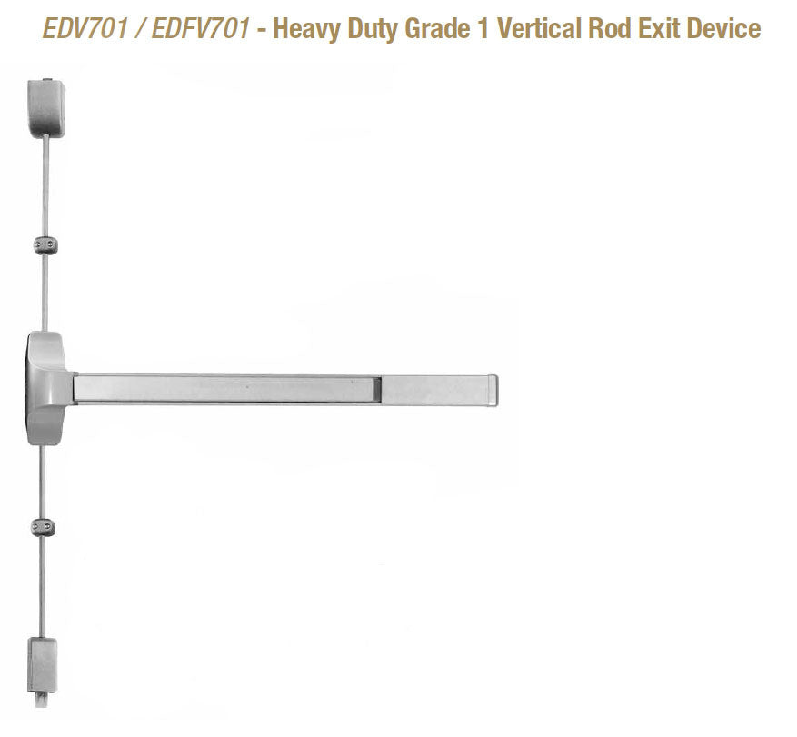 Doormerica EDV701/EDFV701/EDFV701xLBR Heavy Duty Grade 1 Vertical Rod ...