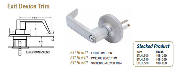 Doormerica EXIT DEVICE TRIM – Doors and Specialties Co.